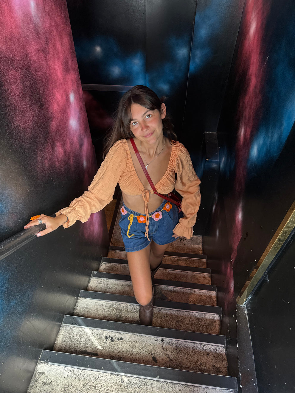 Crochet flower chain belt – IndysVintage