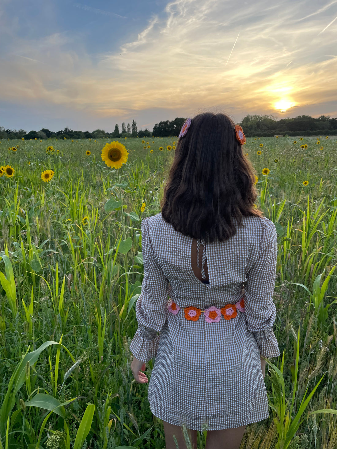 Crochet flower chain belt – IndysVintage